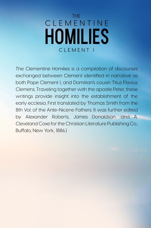 The Clementine Homilies – Sacred Word Publishing